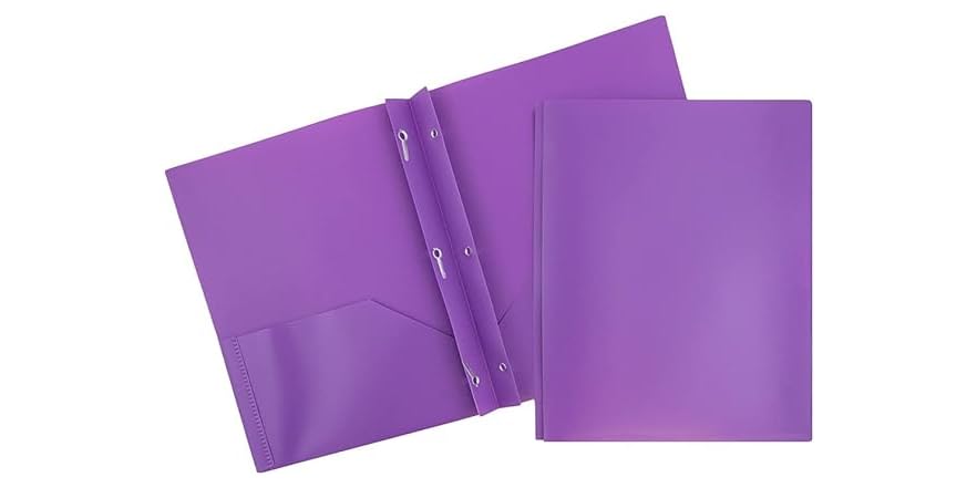 (6 Pack) JAM PAPER Plastic Color POP Folders