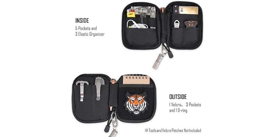 Elastic Utility Tool Organizer Pouch