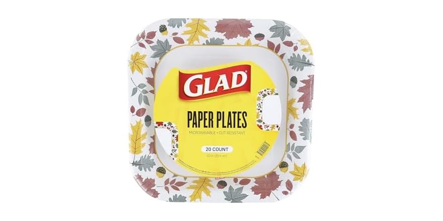 Glad Everyday Square Disposable Paper Plates