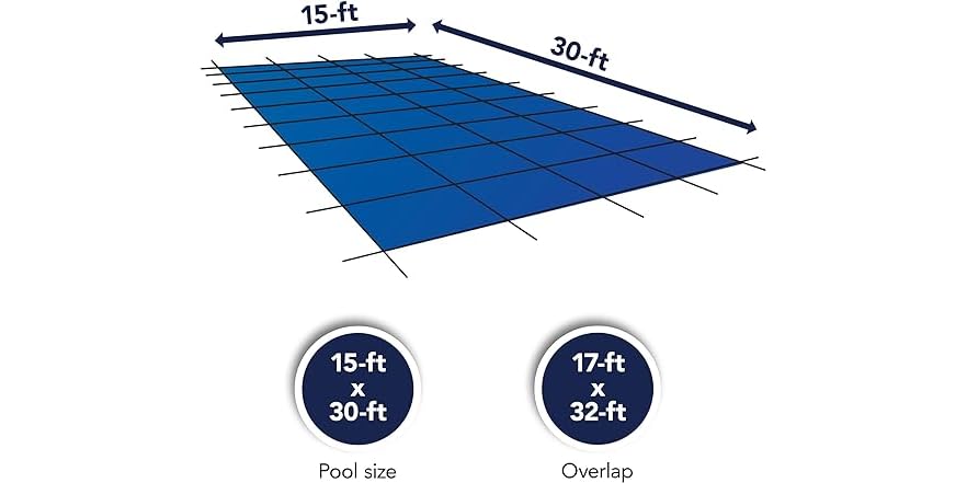 Blue Wave 15x30 Rectangular inGround Pool Safety Cover Blue (Open Box)