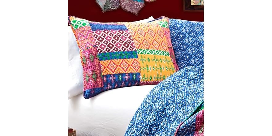 Lush Decor Misha Cotton Quilt Set Queen