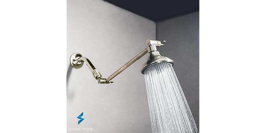 11" Brass Shower Head Extension Arm