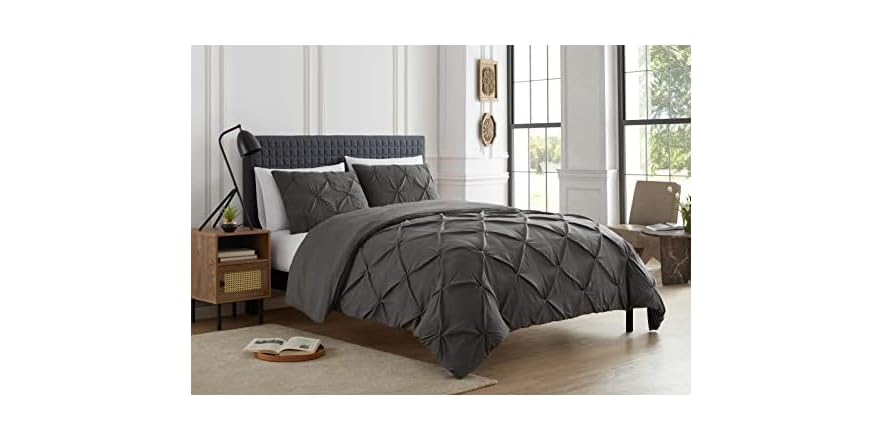 Pintuck 3 Piece Comforter Set