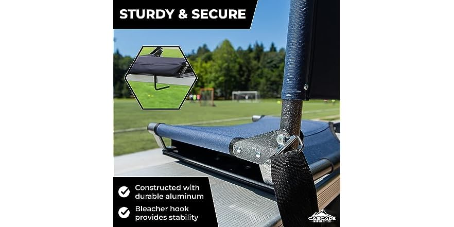 Cascade Mountain Stadium Seat Extra Wide - 20" Grey