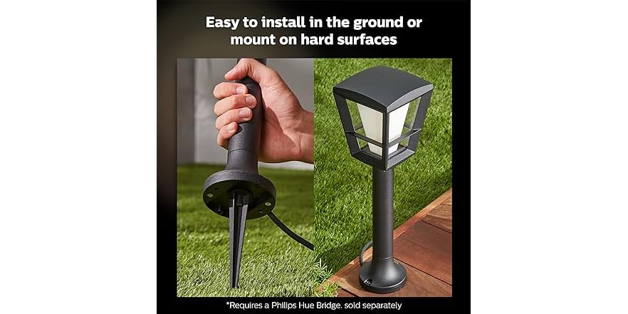 Philips Hue Econic Smart Pathway Light Base Kit