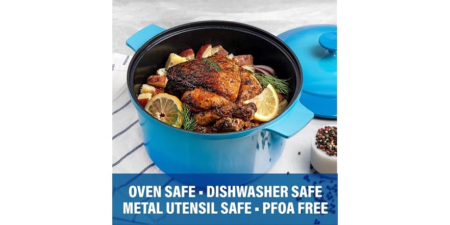 1 or 2-Pk Aluminum Aqua Dutch Oven Pot