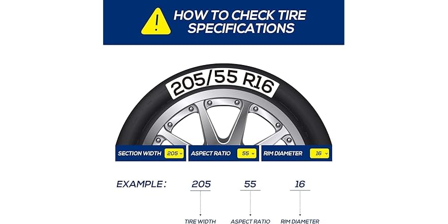 8 Pack Tire Snow Chains for Cars- Tire Width 195-265mm