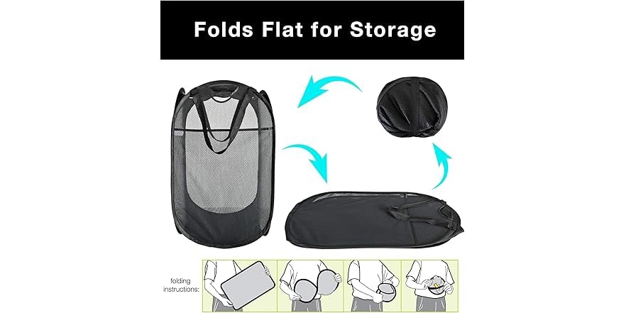 Smart Design Pop Up Laundry Hamper - Set of 2