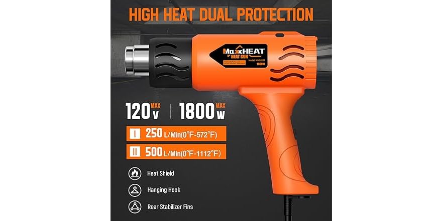 MAXXHEAT 1800W Heavy Duty Heat Gun