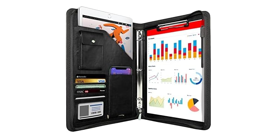 WRIYES Zippered Portfolio Organizer