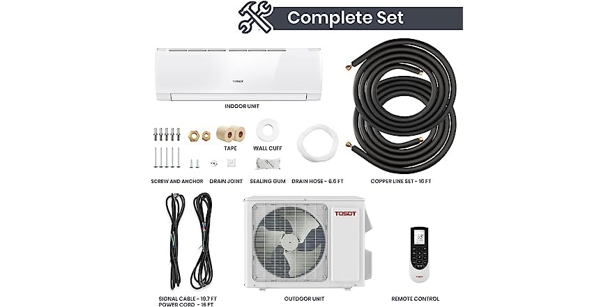 TOSOT 9k BTU 110V Mini-Split Air Conditioner