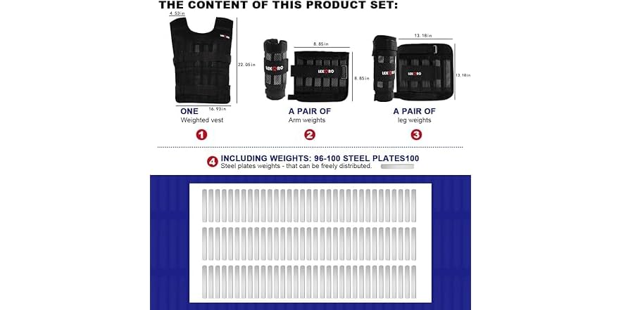 LEKARO Weighted Vest Set