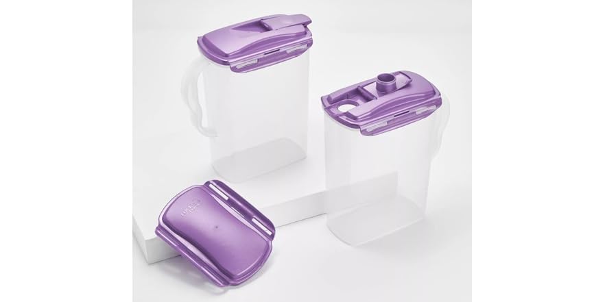 LocknLock Set of (2) 1-Gallon Pitchers w/Lid