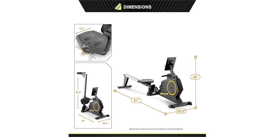 Circuit Fitness Deluxe Magnetic Rowing Machine