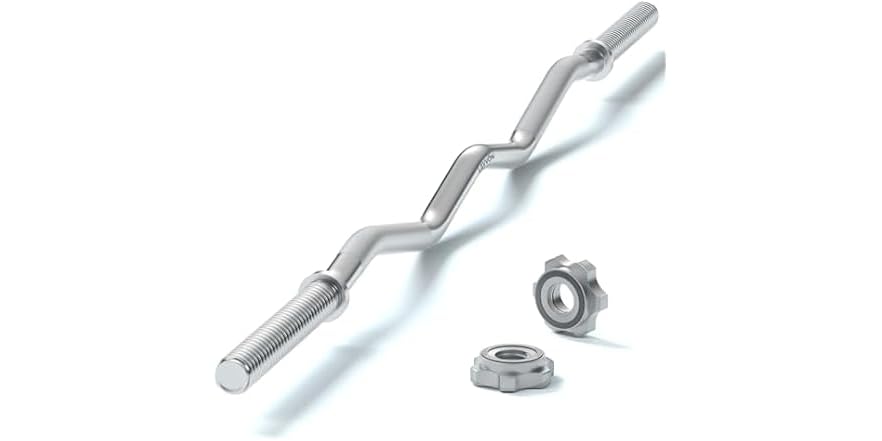 47" EZ Curl Bar Weight Lifting Bar