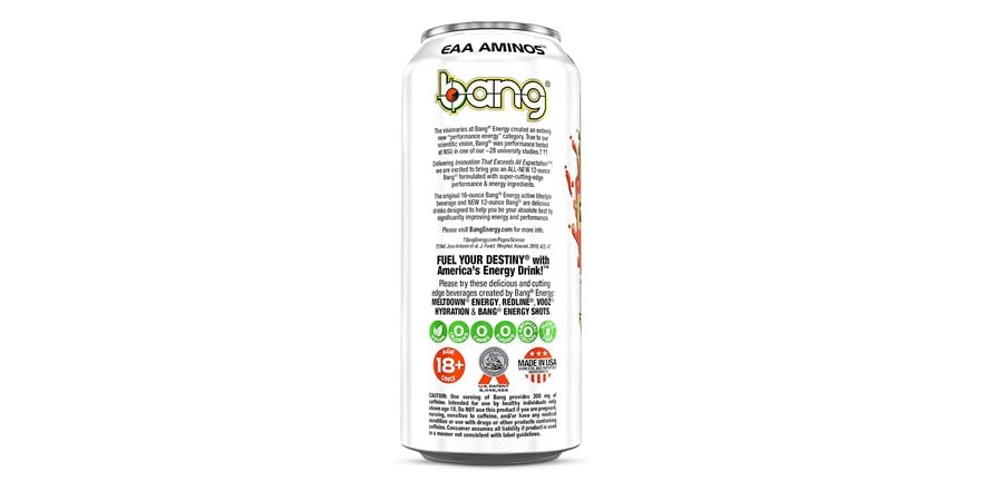 (24 Pack) Bang Energy Peach Mango