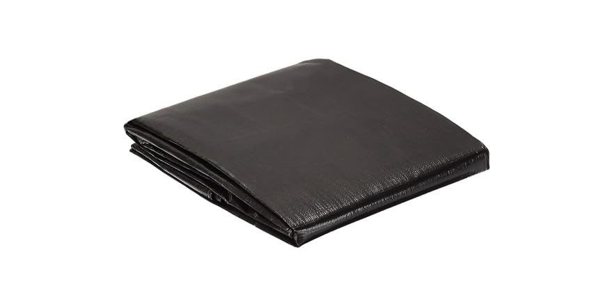 Heavy Duty Black Poly Tarp, 12 x 20 ft