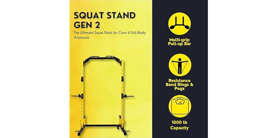 HulkFit Adjustable Pro Series Squat Rack