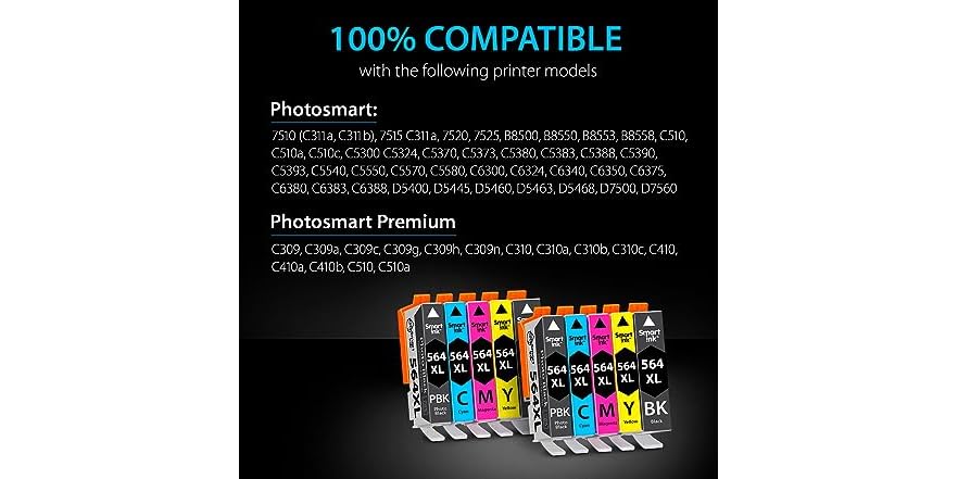 10 Combo Pack HP Ink Replacement Set