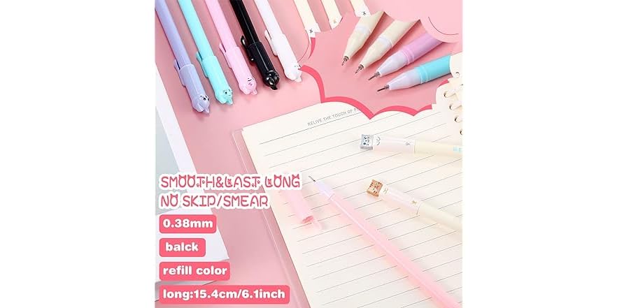 400 Pcs Cute Cat School Supplies