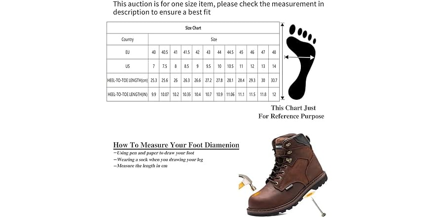 Work Safety Durable Steel Toe Boots