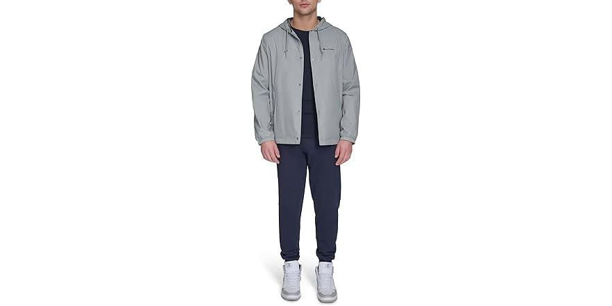 Champion Men Hooded Coaches Rain Jacket