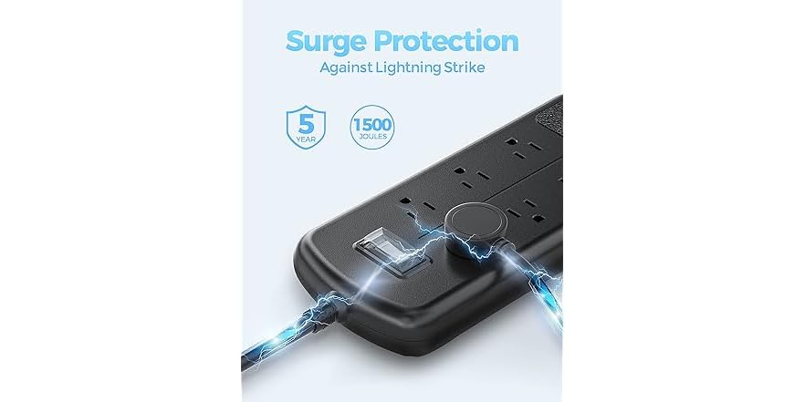 Surge Protector Power Strip 10ft