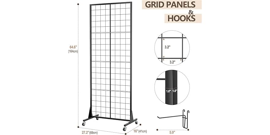 Urban Deco Gridwall Panel Display Stand