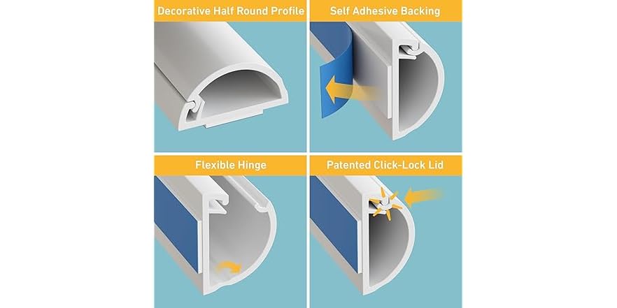 D-Line 13.12ft Cord Hider Kit, Small