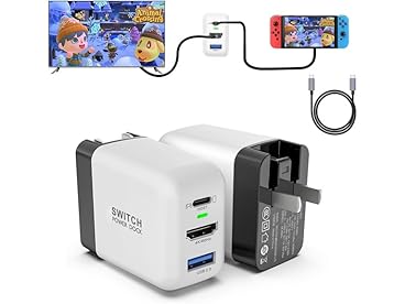 Mirabox 36W Portable TV Docking Station & Charger for Nintendo Switch