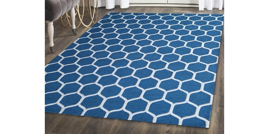Hand Tufted Honeycomb Wool Rug (Pick One)