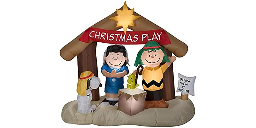 Gemmy Inflatable Peanuts Nativity Scene