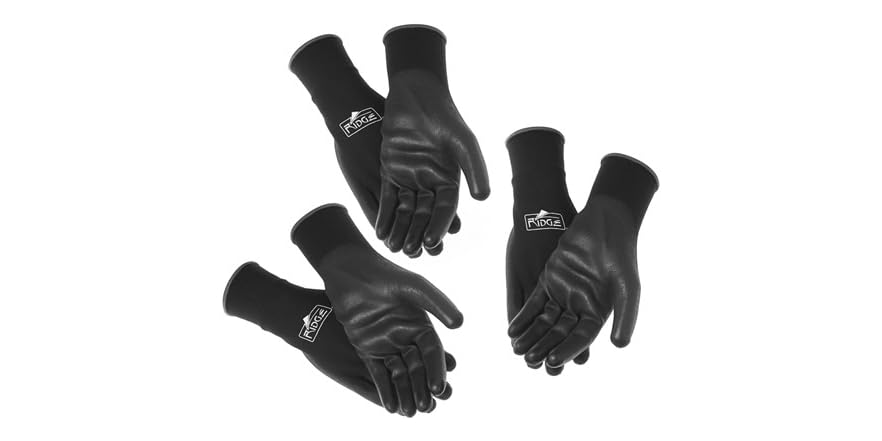 Ridge Men's Sure-Grip Gloves, 3-Pack