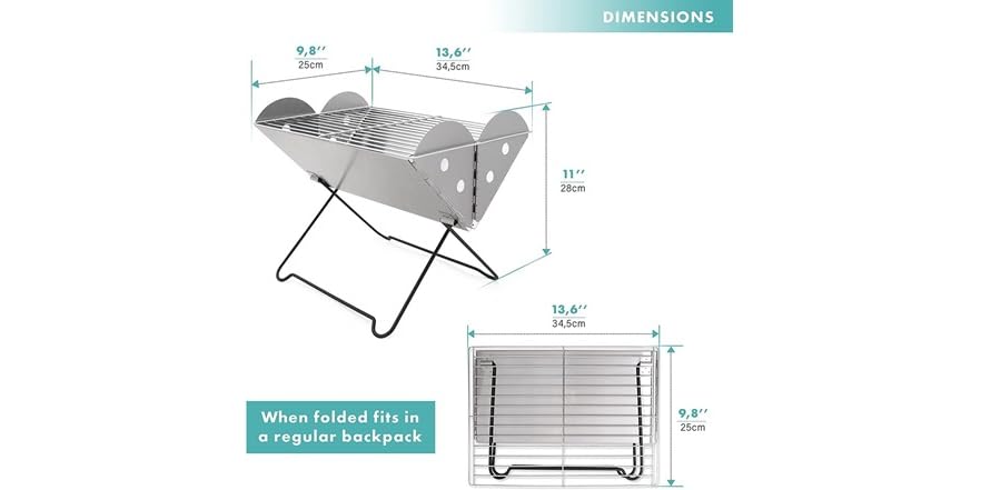 FlatpackPortable Stainless Steel Grill