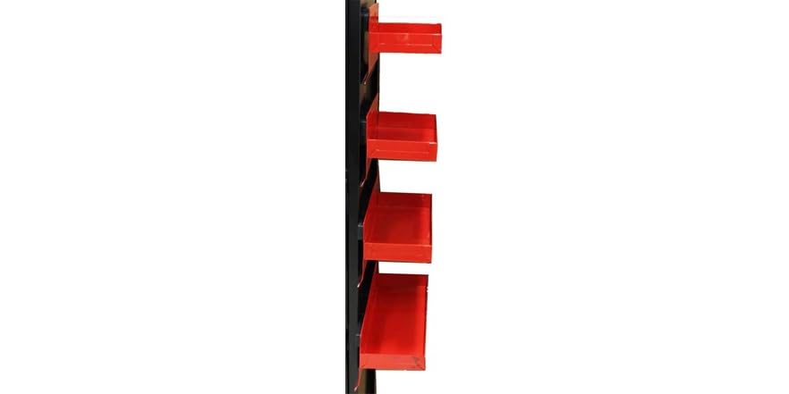 4 Piece Red Metal Trays
