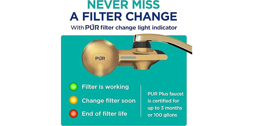 PUR Plus Faucet Mount Water Filtration System