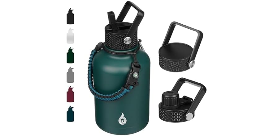 BJPKPK 50oz Insulated Water Bottle w/Straw Lid
