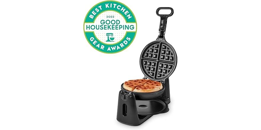 DASH DASH Flip Belgian Waffle Maker With Non-