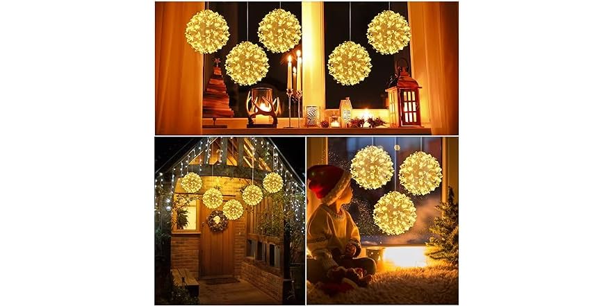5 Pack Christmas Starlight Sphere 50 Led