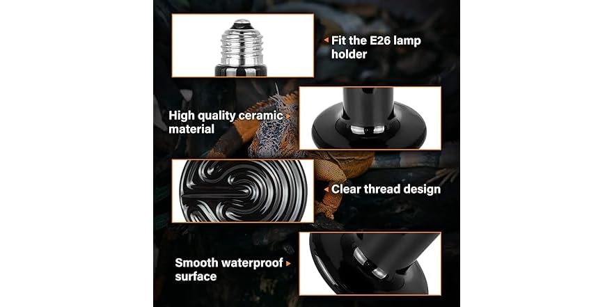 Simple Deluxe Ceramic Heat Bulb 50W 2pk