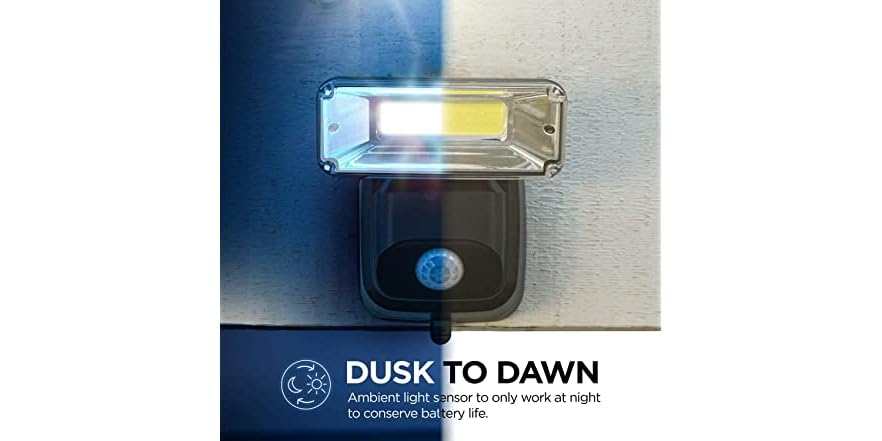 Battery Powered Motion Sensor Light, 2-Pack