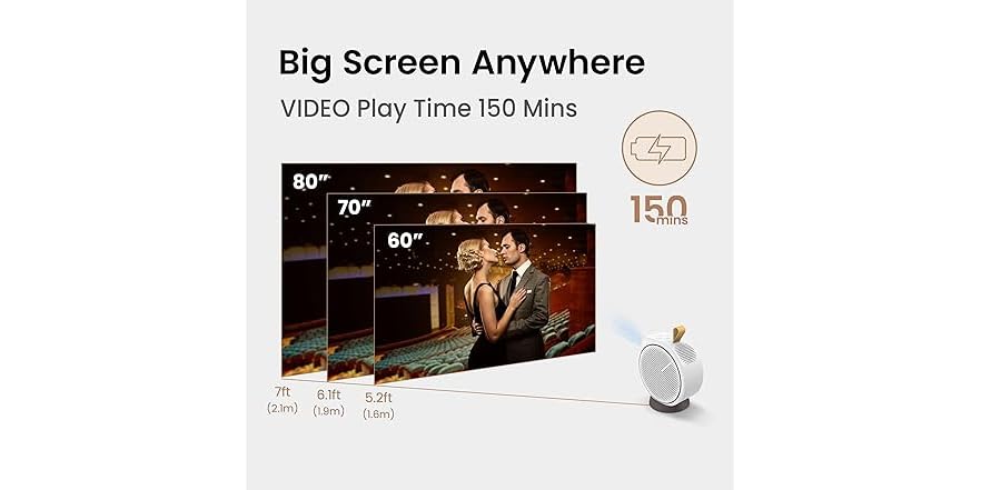 BenQ GV30 Portable Smart Projector (Factory Reconditioned) (Open Box)