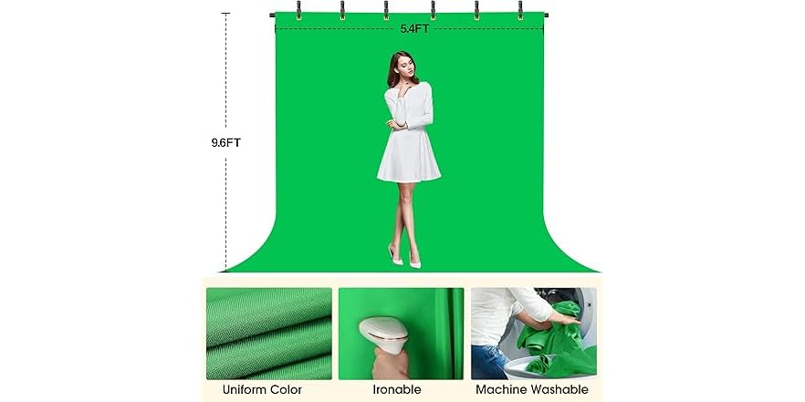 Coliflor Green Screen Backdrop with Stand