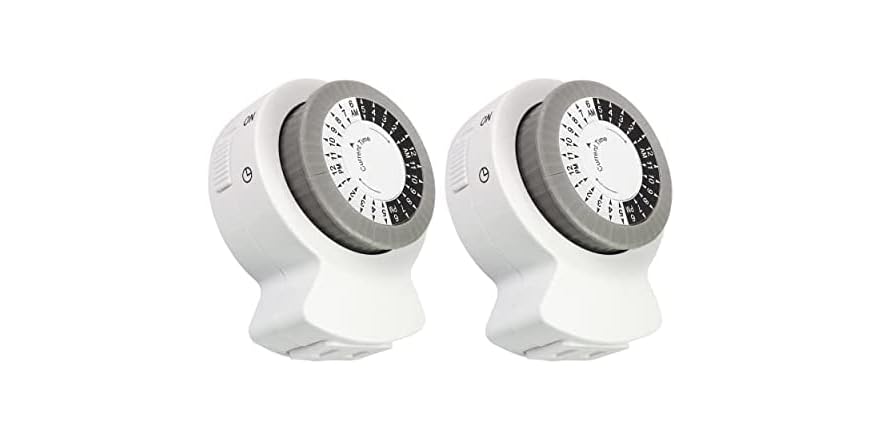 Clear Power 2pk Indoor 24hr Timer w/Polarized Outlet