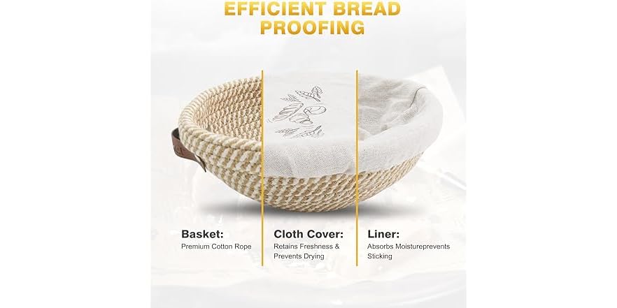 Nikkar Bread Proofing Basket Set of 2