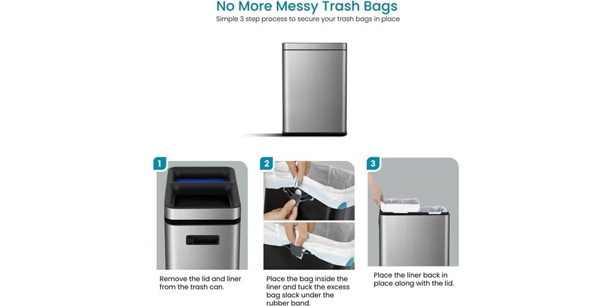 13 Gallon Wide Dual Bin No Lid Trash Can