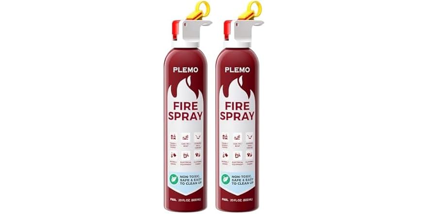 (2 Pack) PLEMO Fire Extinguisher