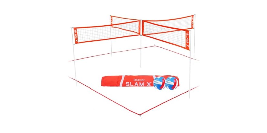 GoSports Slam X 4 Way Volleyball Game Set