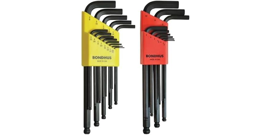 Bondus 20199 Set 22 Ball End L-Wrench IN/MM 2 Pack