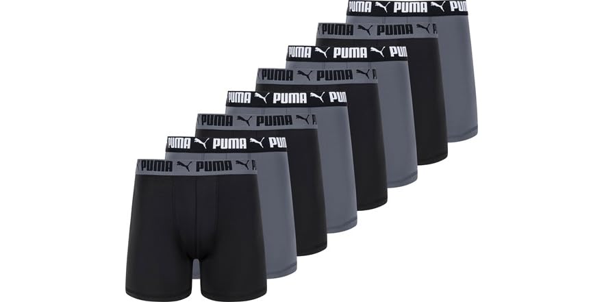 PUMA Men's 8 Pack Stretch Boxer Briefs
